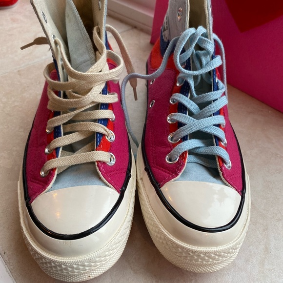 Converse | Shoes | Converse Chuck 7 High Top Felt Starlight Blue Red ...